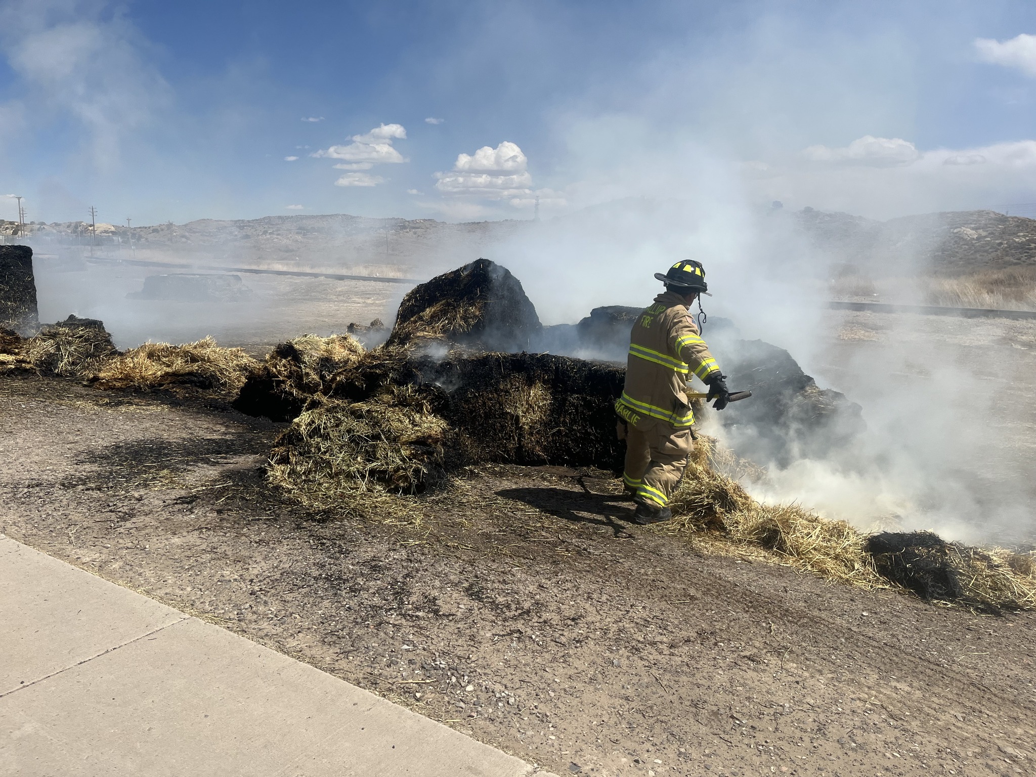 GFD responses to hay fire – Gallup Sun